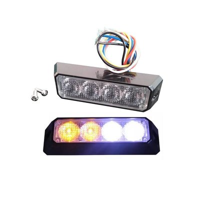 12v/24v super red 4 led policia warning light police car flashing dash light