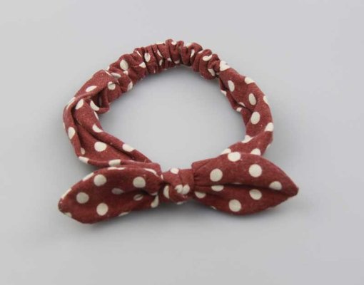 Fashion red based white dot printed bow headwrap Fashion Hair Accessories