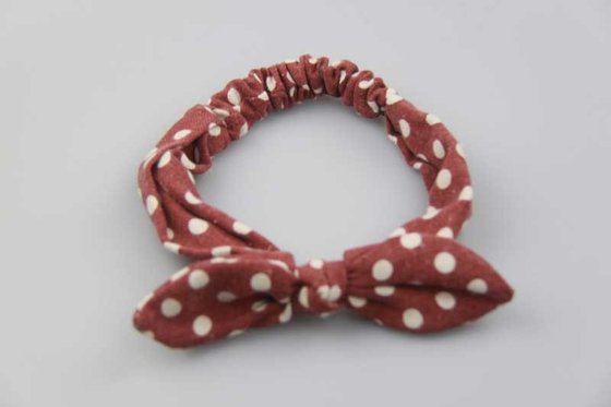 Fashion red based white dot printed bow headwrap Fashion Hair Accessories