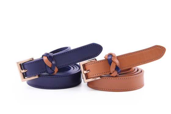 Brown Purple Womens Dress Belts genuine leather alloy buckle belts