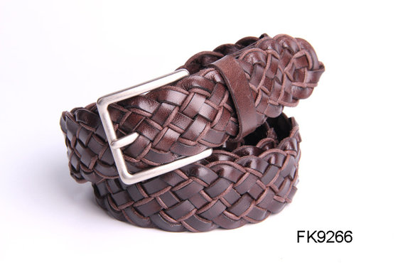 Braid Leather Belts fashion ladies belt with alloy buckle leather belt