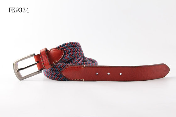 Fashion Belts For Women multi-color fabric braided double face elastic strench belt
