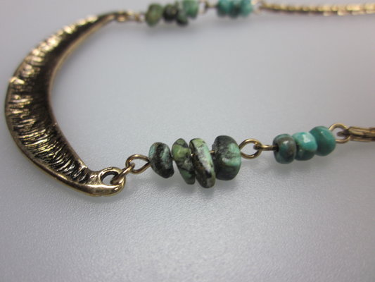 Women Fashion Jewelry China Purchasing Agent Alloy Metal Necklace With Natural Stone