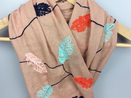 90*180cm Leaf Pattern Scarf And Shawl Agents In China For Sourcing