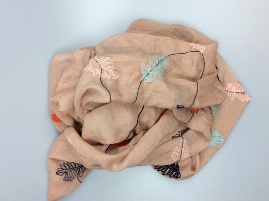 90*180cm Leaf Pattern Scarf And Shawl Agents In China For Sourcing