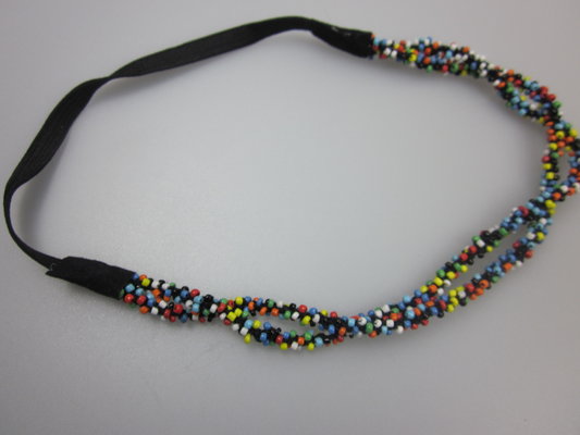 Fashion handmade beaded headband hair accessories Colorful Glass Beads Headband