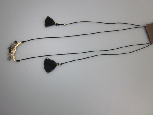 fashion jewelry Natural stone pendant polyester necklace in China Sourcing service