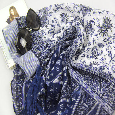 Women's warm long shawl winter large scarf 100% cashmere wool colorful digital print scarves and shawls