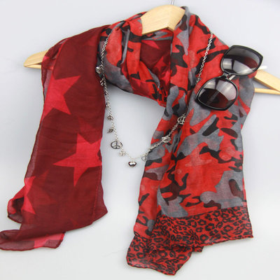 Customized Red Scarf Polyester Scarves And Shawls fashion scarf for women