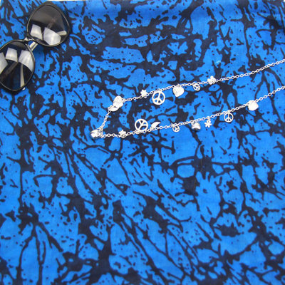94*180cm Blue Scarf Canton Fair Buying Agent Shawl China Trade Agent