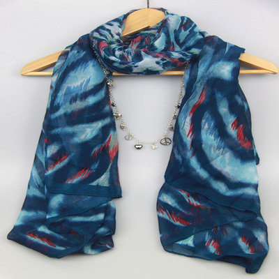 100% Polyester Printing Blue Scarves Buying Agents Yiwu Shipping Agent