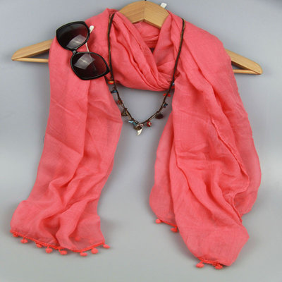 51×180cm Polyester Red Shawl Scarves Buying Agents Yiwu Market Agent