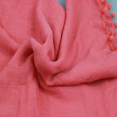51×180cm Polyester Red Shawl Scarves Buying Agents Yiwu Market Agent