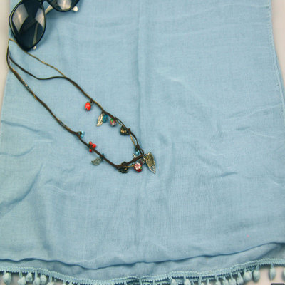 Blue Scarf Polyester Shawl Yiwu Sourcing Agent Guangzhou Market China Export Agent