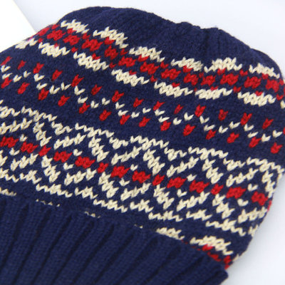 Women Knitted Hat  Winter Beanie Hats acylic jacquard weave knitted hat