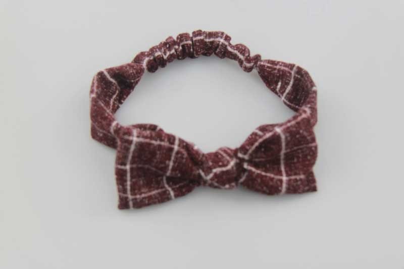 2017 new design bow tie headband with flower printing for ladies