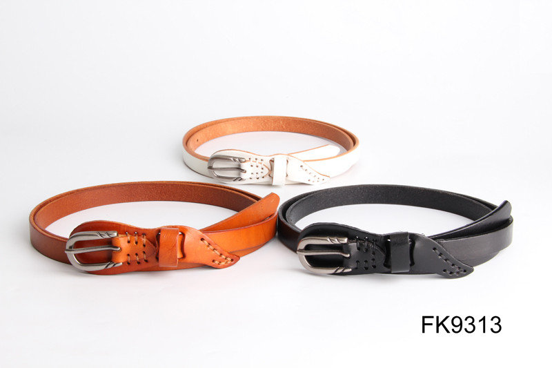 Orange Leather Waist Belt Ladies Fashion Belts 100% Cowhide Genuine Leather Belts