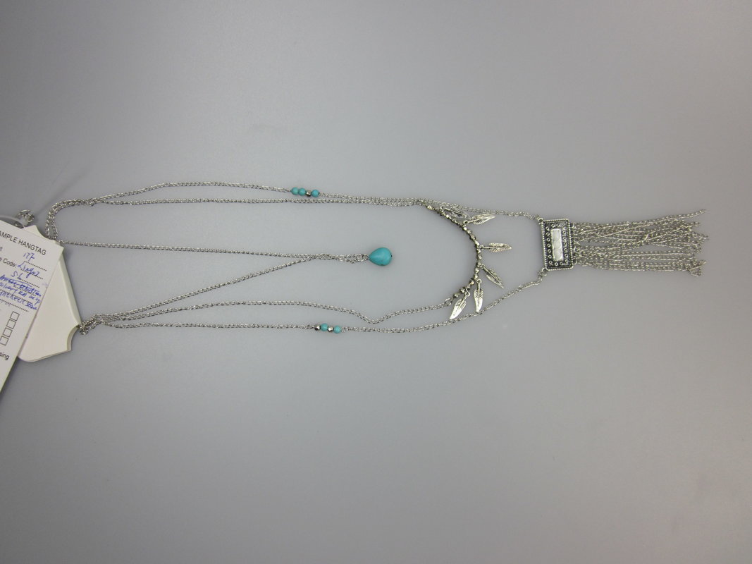 Imitation jewelry ancient silver leave necklace GuangZhou Sourcing Agent