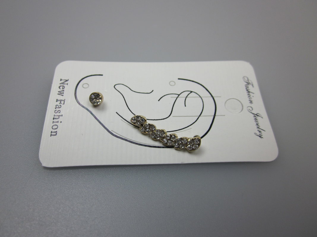 Imitation jewelry Plated Rhinestone Earring China sourcing market agent
