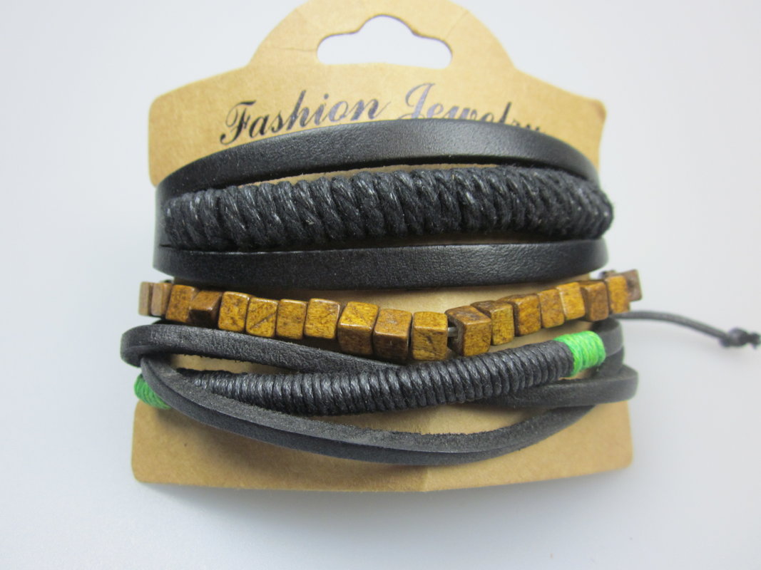 Braid Polyester Cord Leather Bracelet In YiWu Purchase Fashion Jewelry