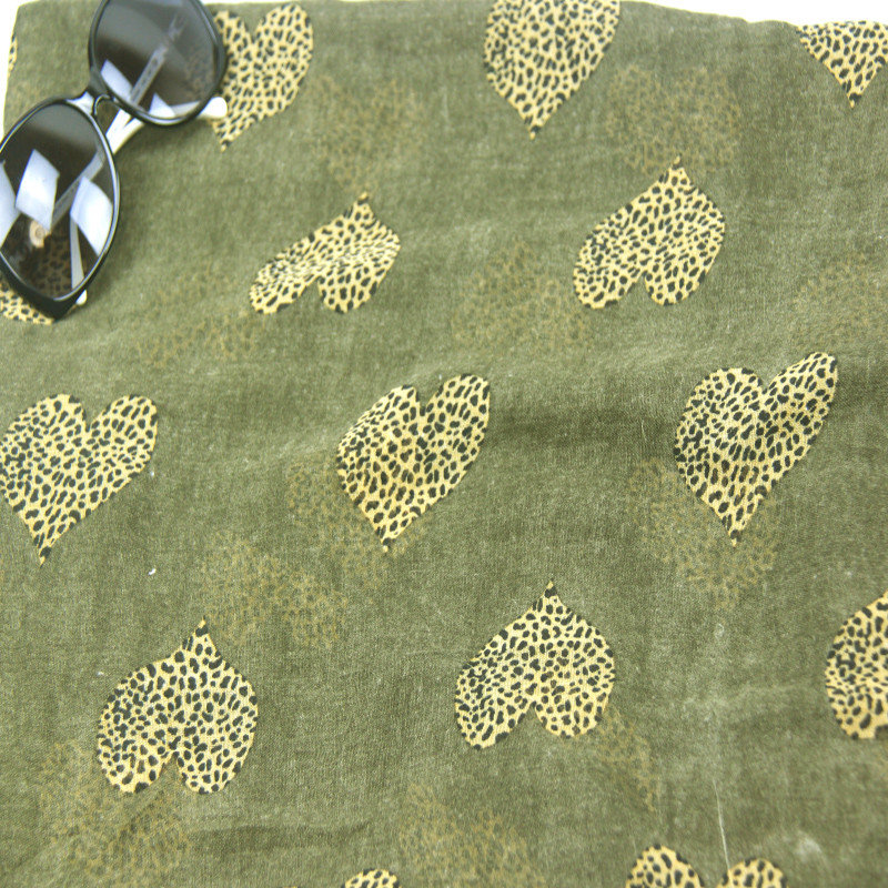 Green Soft  Scarves And Shawls european style custom printed polyester scarves