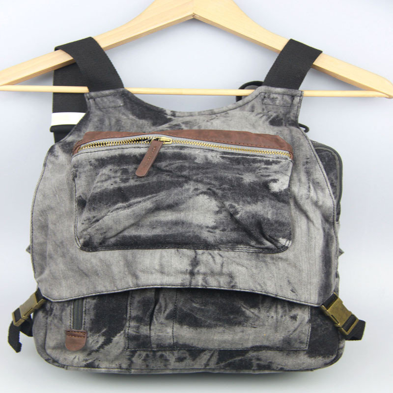 washed bag jeans backpack cotton backpack New Fashion Women Canvas Backpack Bags Agent