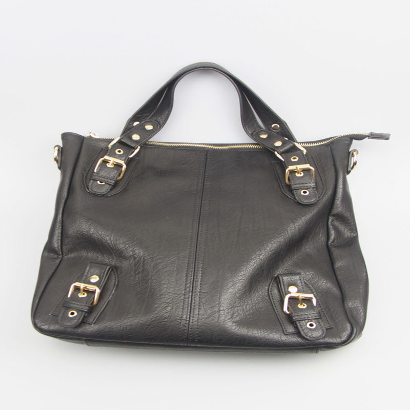 Black pu Bag washed casual handbag leisure bag  Export Buying Agent bags Sourcing Agent