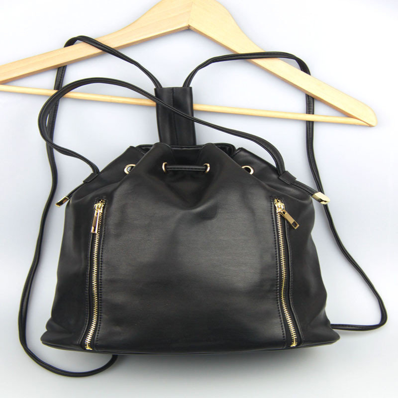 Black PU Backback  Guangzhou bags Agent kongkong buying agent bags agent