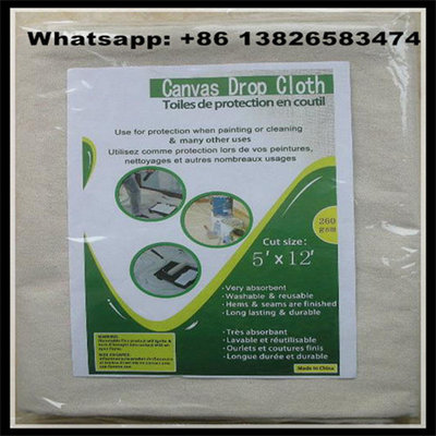 260 GSM 12X15 Canvas Drop Cloth China Supplier,8oz/10oz/12oz available