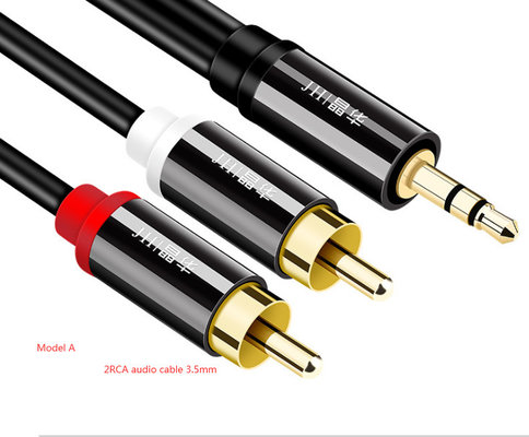 Audio Cable Male to two Male 3.5mm to Double 6.5mm Plug Line 6.35 Speaker Cable 3.5 to 6.5 Double Head Adapter