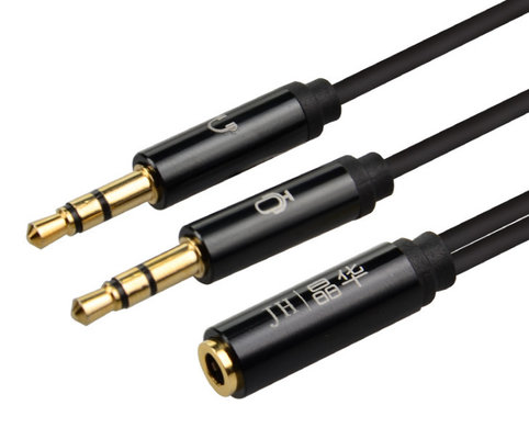 Audio Cable Male to two Male 3.5mm to Double 6.5mm Plug Line 6.35 Speaker Cable 3.5 to 6.5 Double Head Adapter