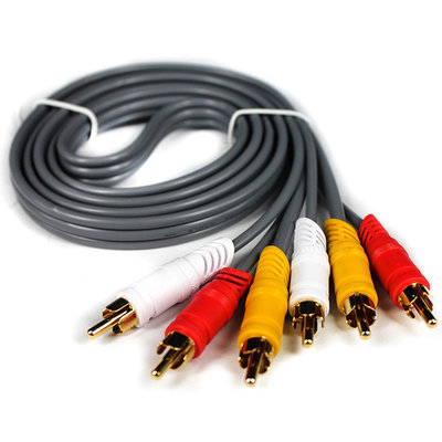 3RCA to 3RCA AV Adapter Cable Audio Cable Male to Male for Set Up Box Audio Video Converter Wire