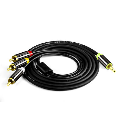 3.5mm to 3RCA Audio Cable Adapter AV Cable for TV /Speaker 3.5MM Male Jack to AV Converter