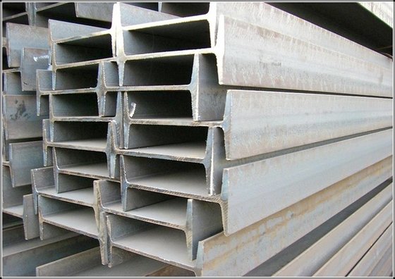 Hot Rolled JIS G3101 SS400 Steel I Beams with Black / Galvanizing Surface