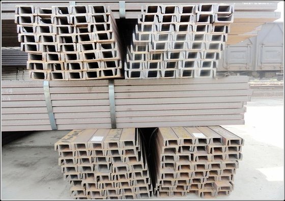 Prefabricated Steel U Shaped Steel Channel , Building Frames U Channel Steel