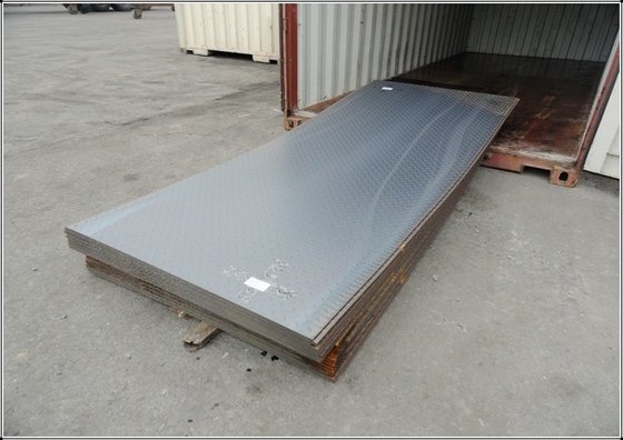 Hot Rolled Checkered Steel Plate  ASTM S36 Anti Slip 1.8mm - 12mm Thickness