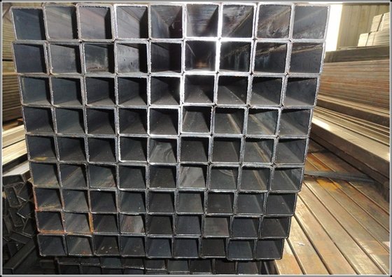 Black Galvanized Mild Steel Square Tubing with Q235 GB/T700 - 2009 Standard