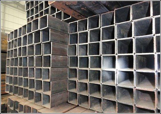 Black Galvanized Mild Steel Square Tubing with Q235 GB/T700 - 2009 Standard