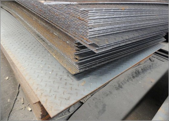 1.8 - 12MM Thickness Galvanized Checker Floor Plate Steel EN 10025 S235JR