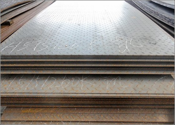 1.8 - 12MM Thickness Galvanized Checker Floor Plate Steel EN 10025 S235JR