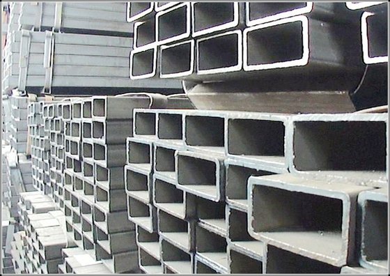 Galvanized Square Steel Pipe , Hot Rolled Square Stock Steel Structural Beam