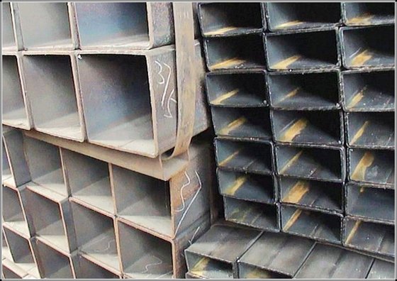 Galvanized Square Steel Pipe , Hot Rolled Square Stock Steel Structural Beam