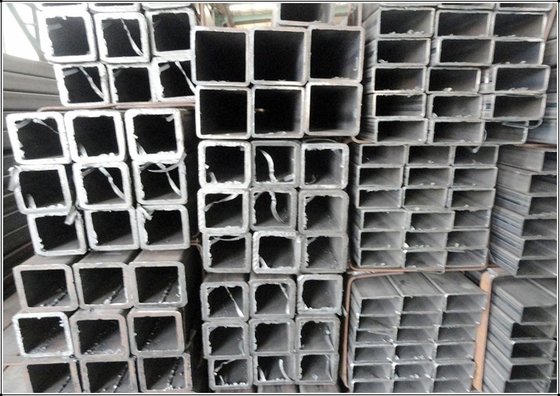 Galvanized Square Steel Pipe , Hot Rolled Square Stock Steel Structural Beam