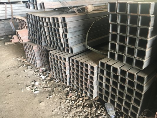 SGS Square Section Square Steel Pipe , S275JR Black Metal Square Tube