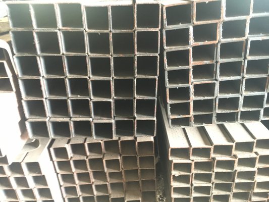 SGS Square Section Square Steel Pipe , S275JR Black Metal Square Tube