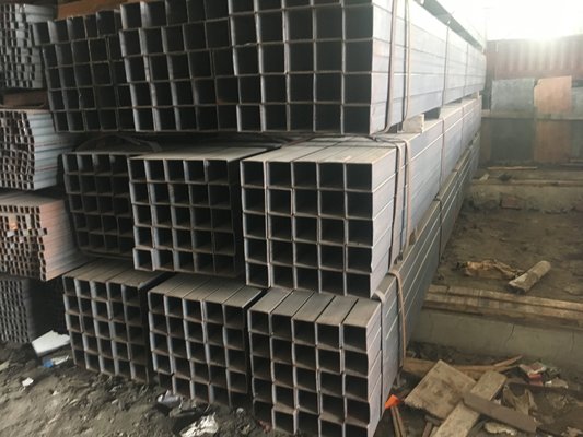 SGS Square Section Square Steel Pipe , S275JR Black Metal Square Tube