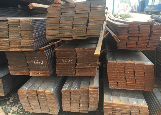 Black / Galvanized Mild Steel Flat Bar with Square Edge with material JIS SS400 SS490