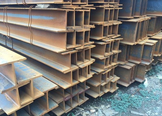 Structural Carbon H Steel Beams With Grade EN S235JR S355JR , Hot Rolled MS H H Section Steel Beam