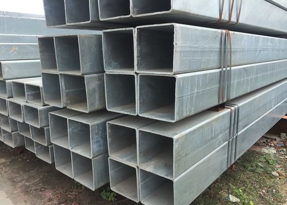 Hot Rolled Square Hollow Square Metal Tubing With Geade GB Q345B Q235B Galvanized Surface Treatment