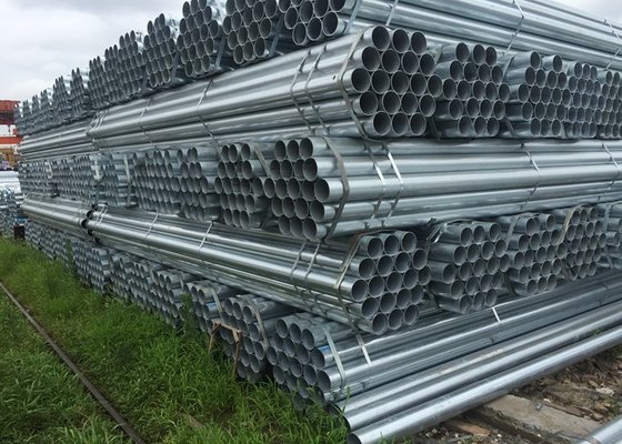 Galvanized Circle Hollow Section carbon steel tube / Hot Rolled Round Steel Tube for Construction